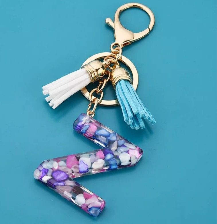 Nama Huruf Keychain DIY Reisin Alphabet Keychain Unique, Hobbies & Toys ...