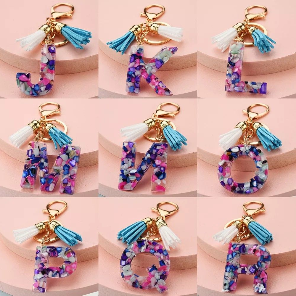 Nama Huruf Keychain DIY Reisin Alphabet Keychain Unique, Hobbies & Toys ...