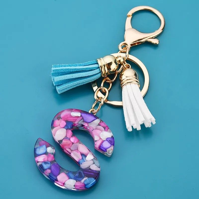 Nama Huruf Keychain DIY Reisin Alphabet Keychain Unique, Hobbies & Toys ...