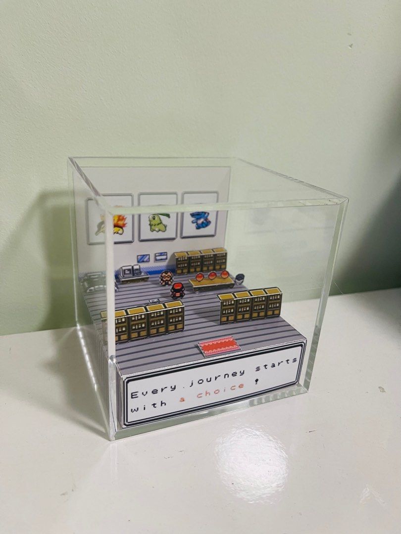 [NEW] Pokemon Gold and Silver Professor Elm Starter Gen 2 Diorama cube ...