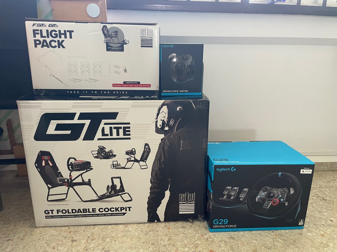 Next Level Racing Sim Chair + Logitech G29 + Shifter, Video Gaming ...