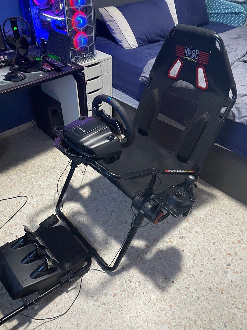 Next Level Racing Sim Chair + Logitech G29 + Shifter, Video Gaming ...