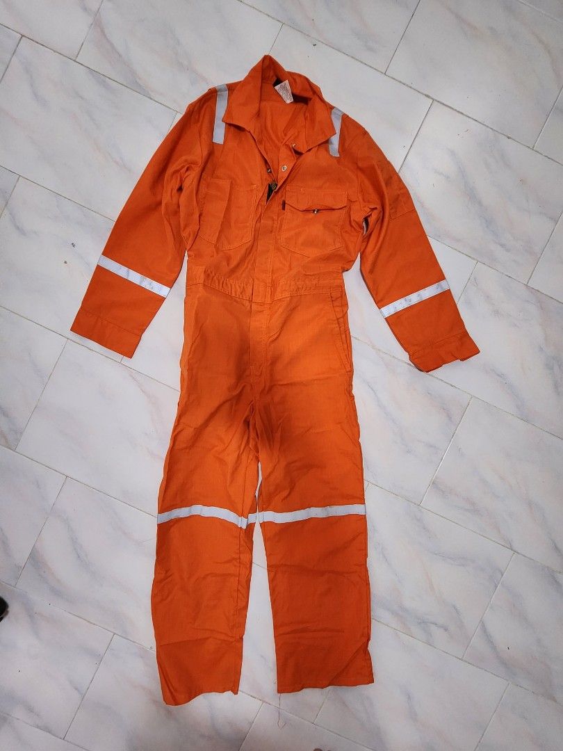 DUPONT NOMEX FIRE RETARDANT COVERALL OVERALL ORANGE, Men's Fashion ...