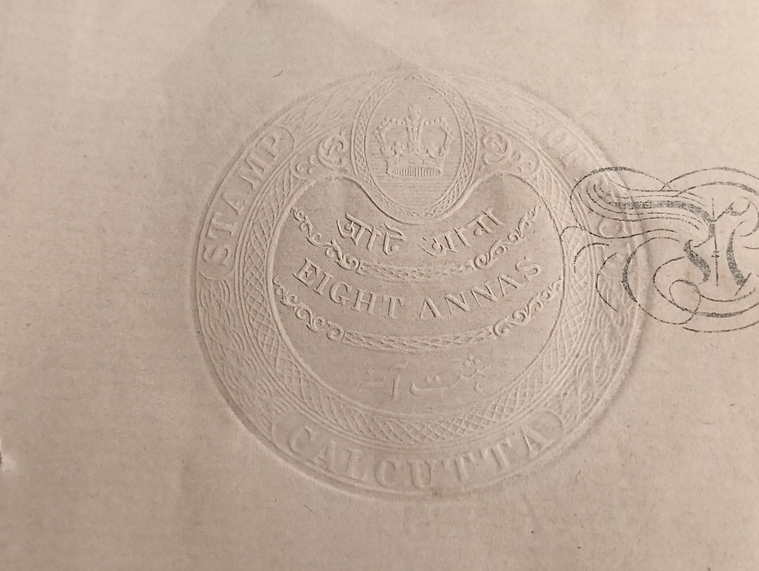 Notary - 1810 - East India Company - Calcutta - beautiful red wax seal ...