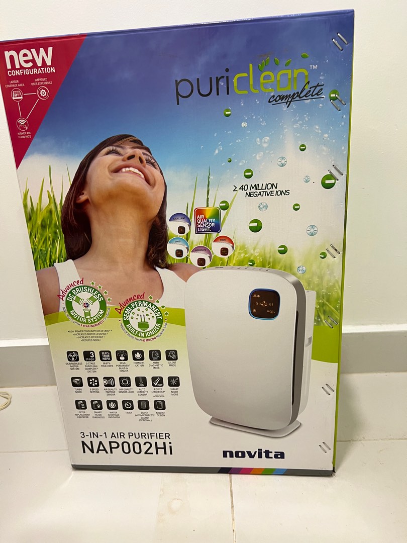 Novita 3 in 1 air purifier, TV & Home Appliances, Air Purifiers ...