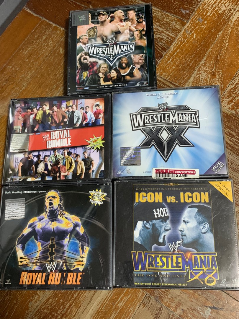 Old school WWE vcd, Hobbies & Toys, Music & Media, CDs & DVDs on Carousell