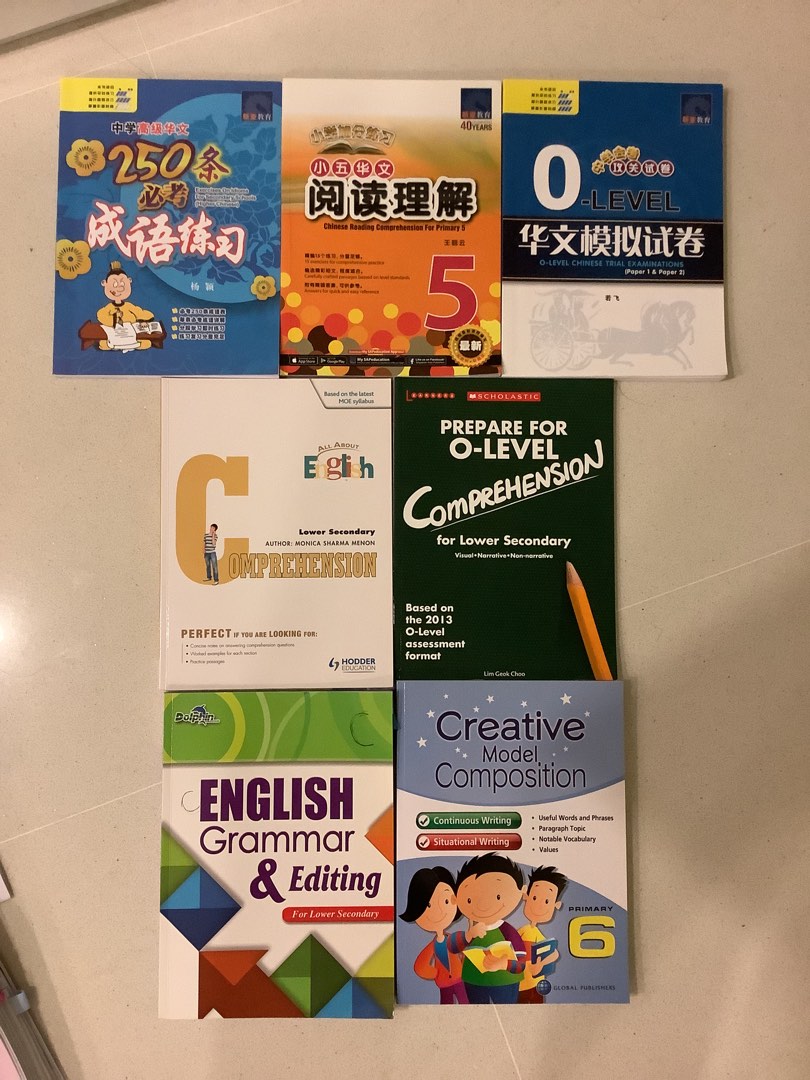 O-level & primary. English & mandarin exercise books., Hobbies & Toys ...