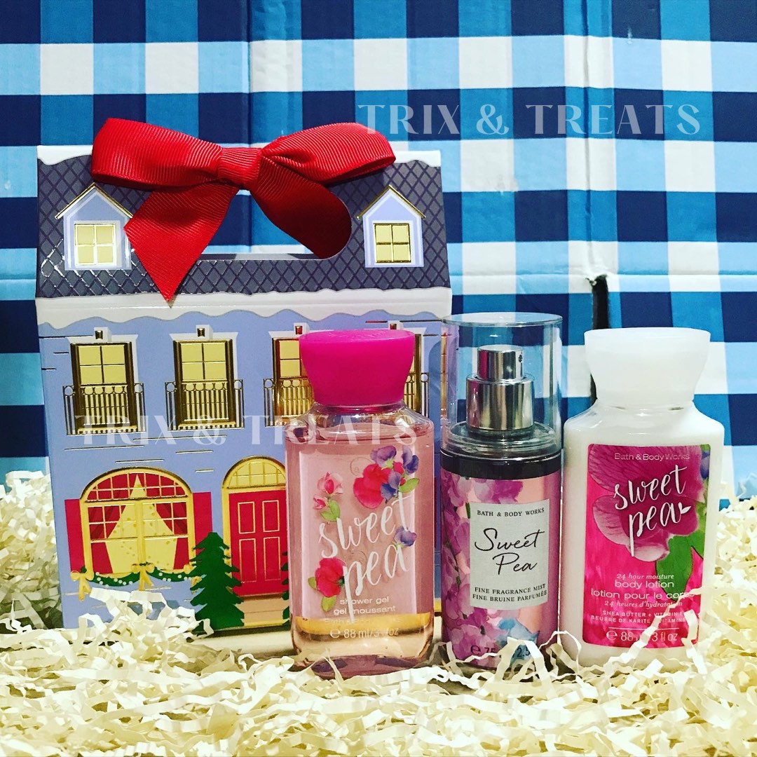 Original Bath & Body Works Sweet Pea Travel Size Gift Set on Carousell