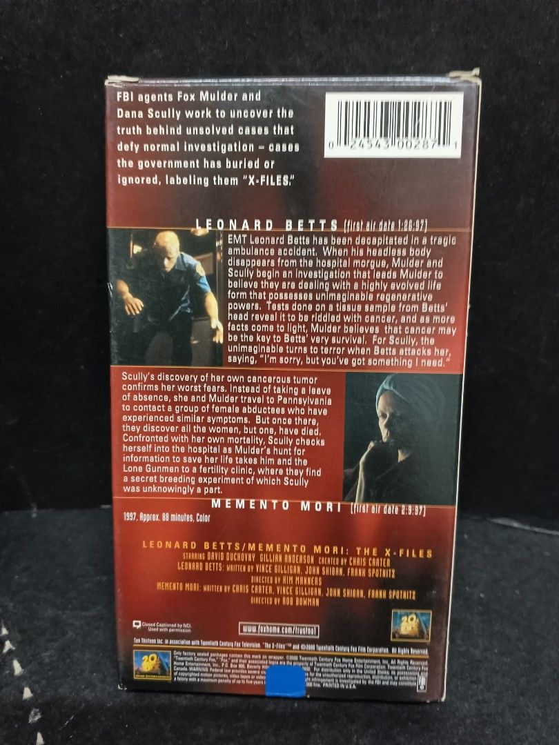 Original VHS TAPES: The X FILES MOVIE on Carousell