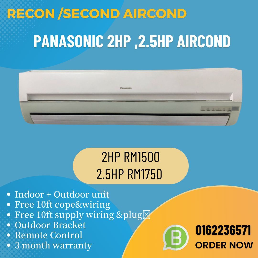 Panasonic 2HP Aircond B291, TV & Home Appliances, Air Conditioners ...