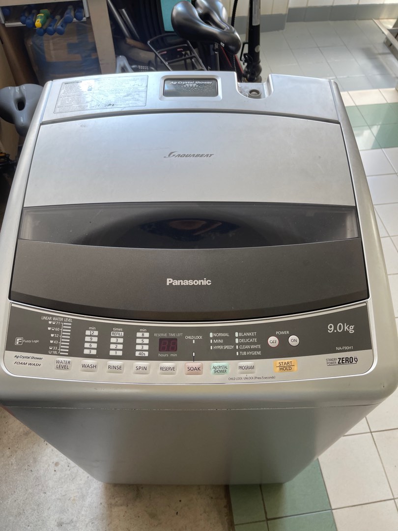 Panasonic NA-F90H1 washing machine top load, TV & Home Appliances ...