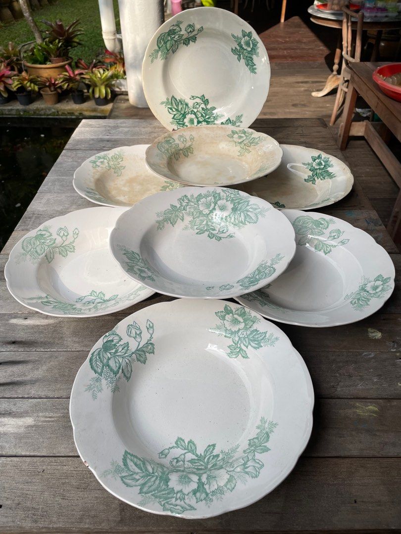 Pinggan Antik Bunga Hijau, Hobbies & Toys, Collectibles & Memorabilia ...