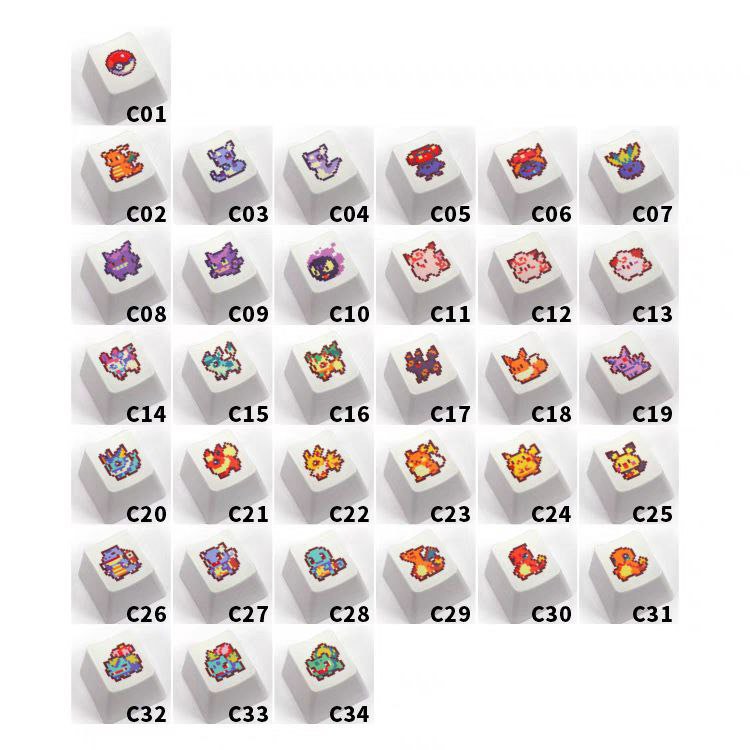 pokemon keycaps, Computers & Tech, Parts & Accessories, Computer ...