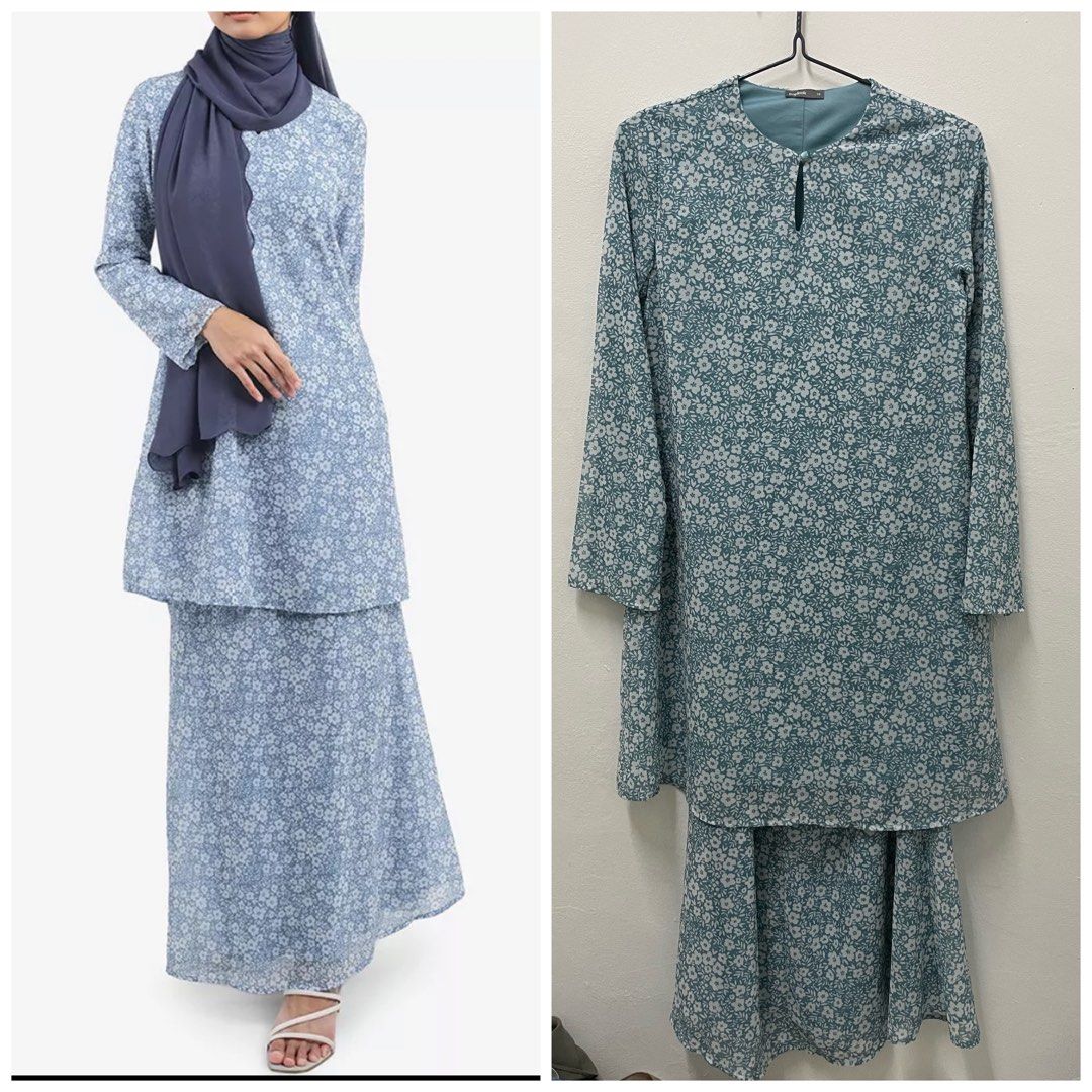 Poplook Kurung Set, Women's Fashion, Muslimah Fashion, Baju Kurung ...