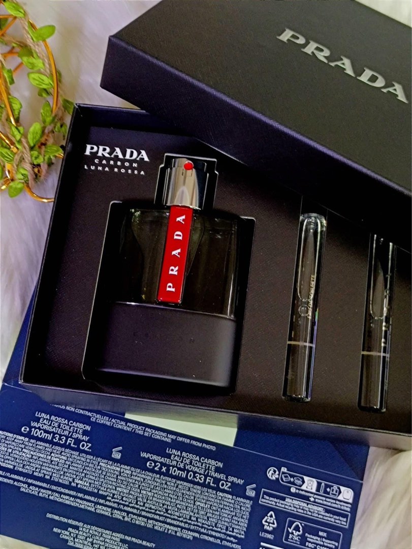 Prada Carbon Luna Rossa Perfume Set on Carousell