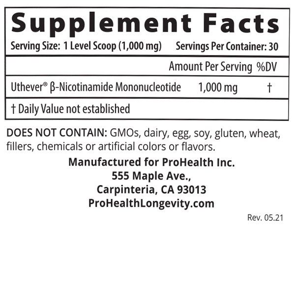 ProHealth NMN PRO Pure NMN Powder, 健康及營養食用品, 健康補充品, 健康補充品 - 維他命及補充品 ...
