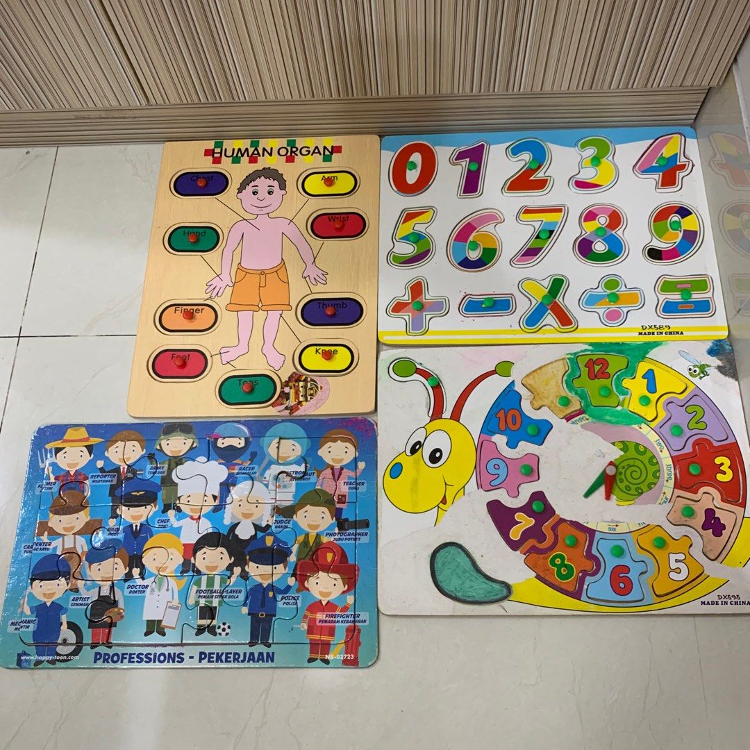 Puzzle angka/puzzle profesi/puzzle anggota badan/puzzle anak, Toys ...