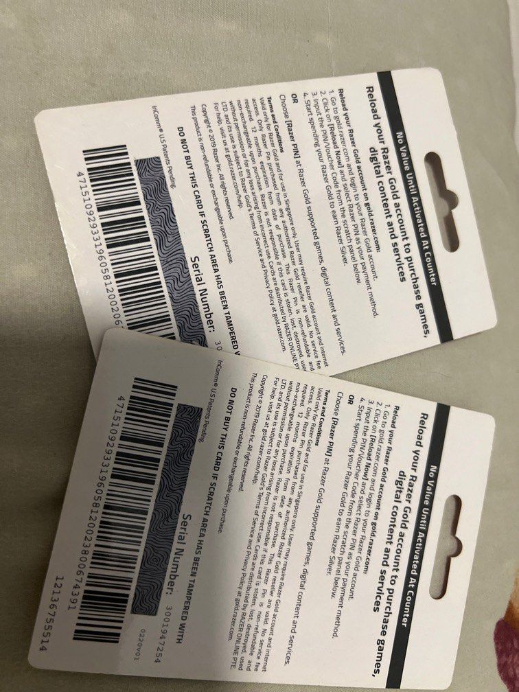 Razer Gold $50 card, Video Gaming, Gaming Accessories, In-Game Products ...