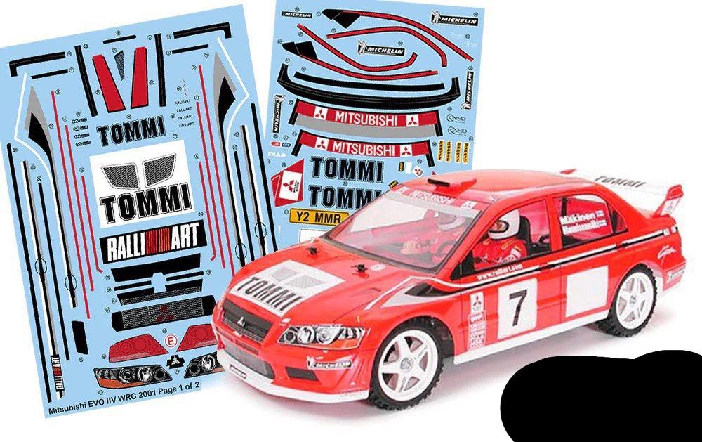 RESERVED - Tamiya Mitsubishi Lancer Evolution VII Tommi Body Shell Set ...