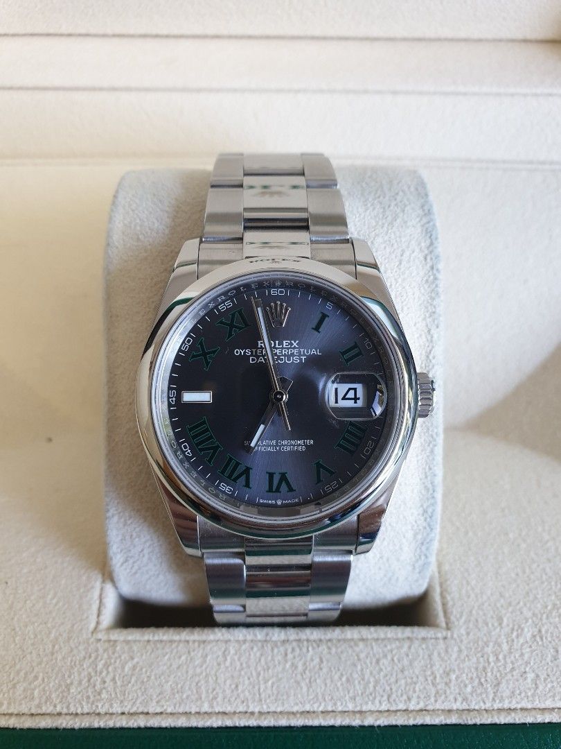 Rolex Datejust 36 126200 Wimbledon, Luxury, Watches on Carousell