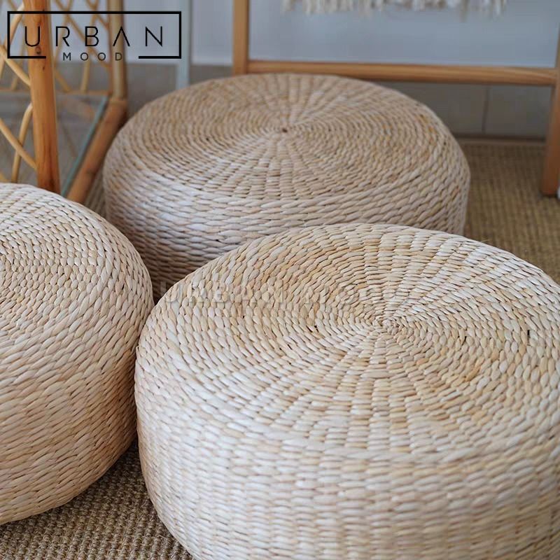 ROTA Japandi Wicker Ottoman, Furniture & Home Living, Furniture, Other ...