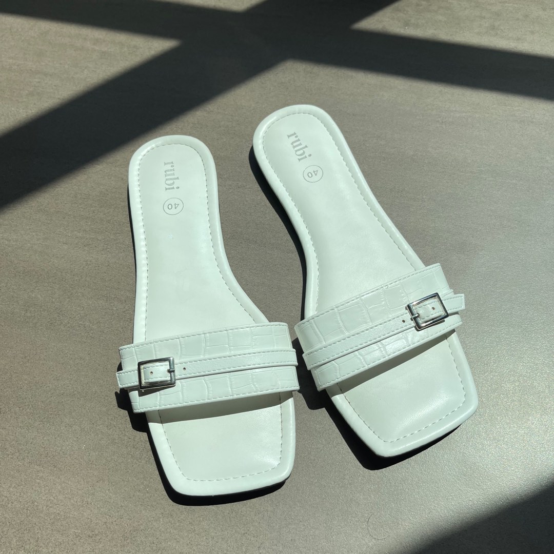 Rubi White Sandal, Women's Fashion, Footwear, Sandals on Carousell