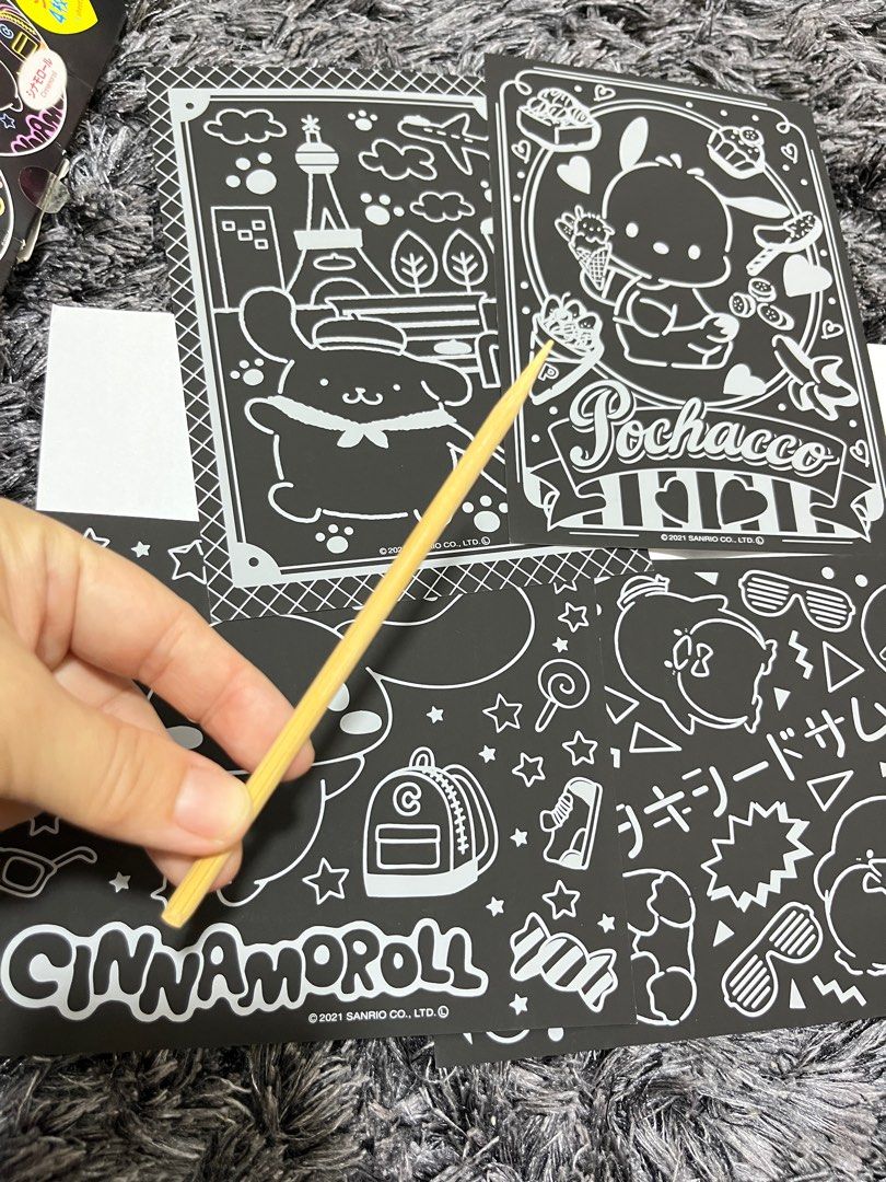 Sanrio Characters Scratch Art Set, Hobbies & Toys, Collectibles ...