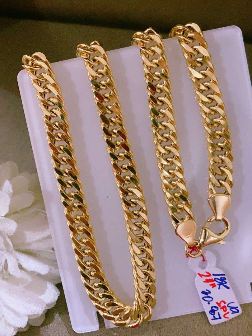 Saudi Gold 24" Chain Necklace 18k Gold on Carousell