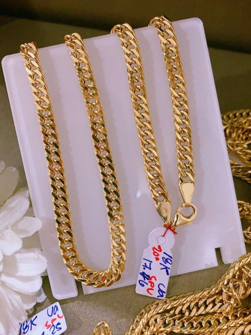Saudi Gold 24" Chain Necklace 18k Gold on Carousell