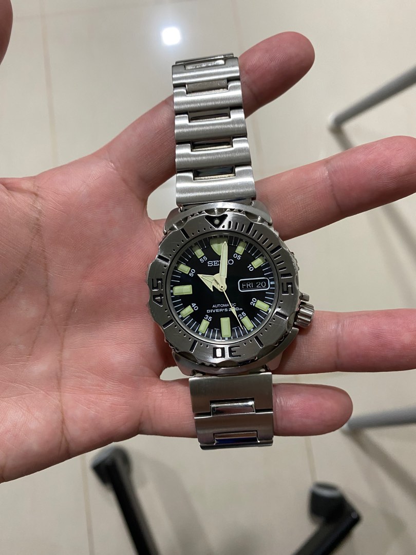 Seiko Monster Black (watch and bracelet), Men's Fashion, Watches ...