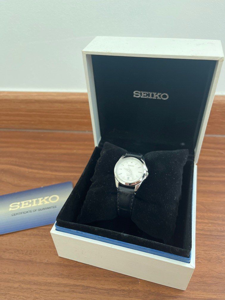 Seiko watch with box and guarantee card, Luxury, Watches on Carousell