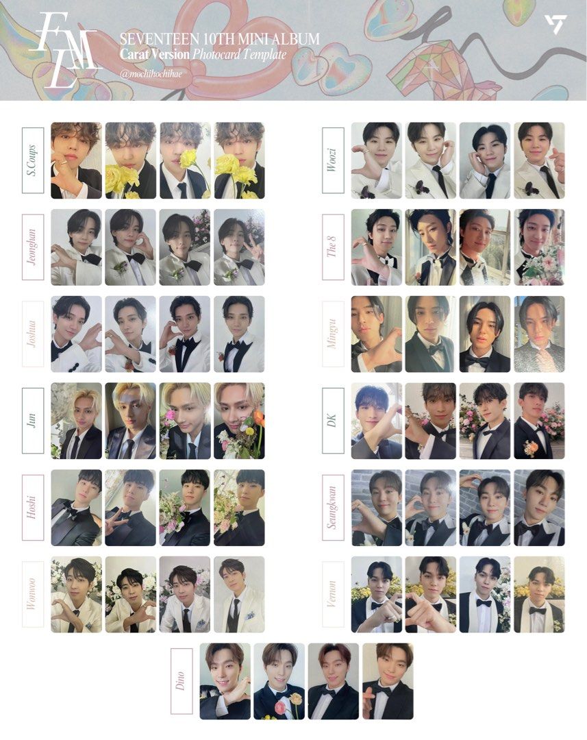 SEVENTEEN FML CARAT VER ALBUM PHOTOCARD PC SET, Hobbies & Toys, Collectibles & Memorabilia, K ...