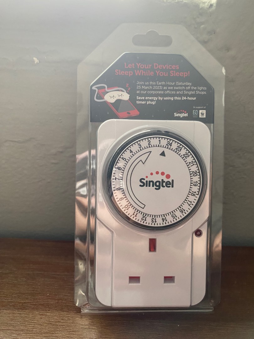 SingTel Timer 3 Pin Plug, TV & Home Appliances, Electrical, Adaptors ...