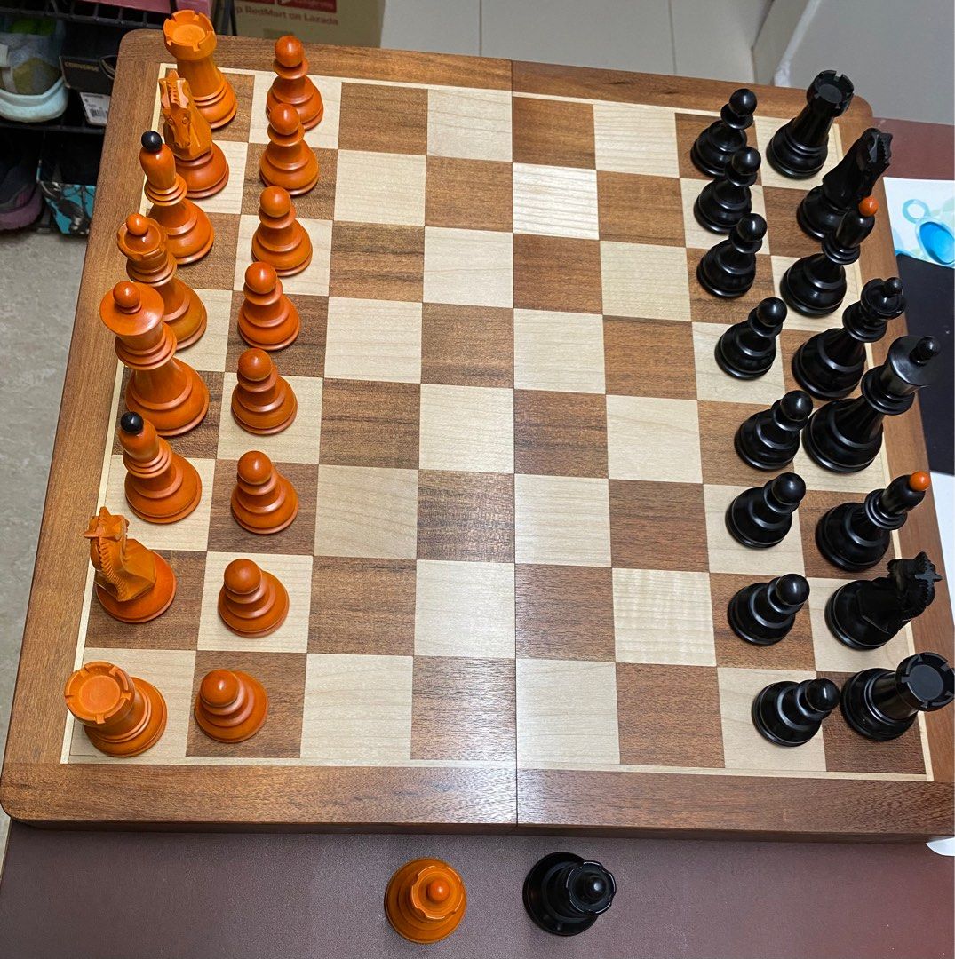 Solid Wood Acacia Chess Folding Chess Board Only (chess pieces not ...