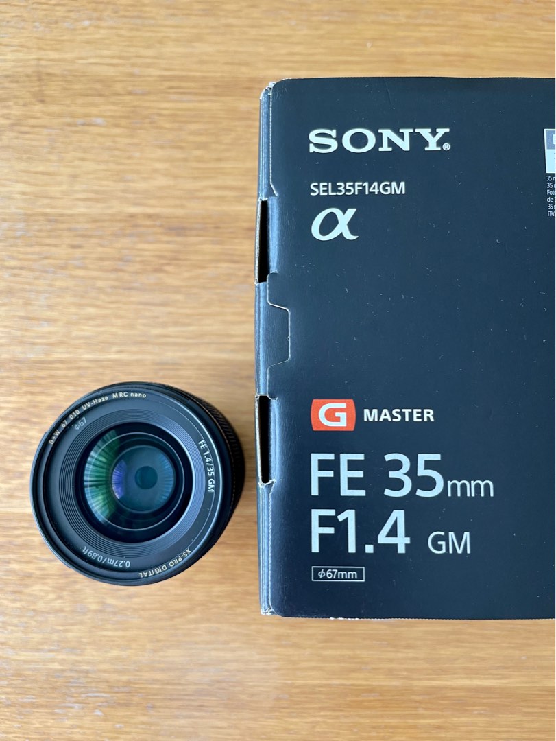 SONY FE 35mm F1.4 GM (full box with filter), Photography, Lens & Kits on Carousell