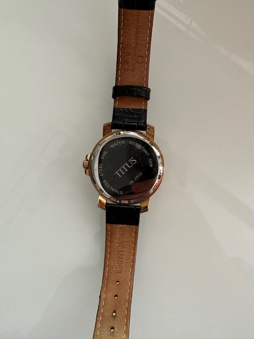 Sovil et Titus Rose Gold Bezel Watch, Men's Fashion, Watches ...