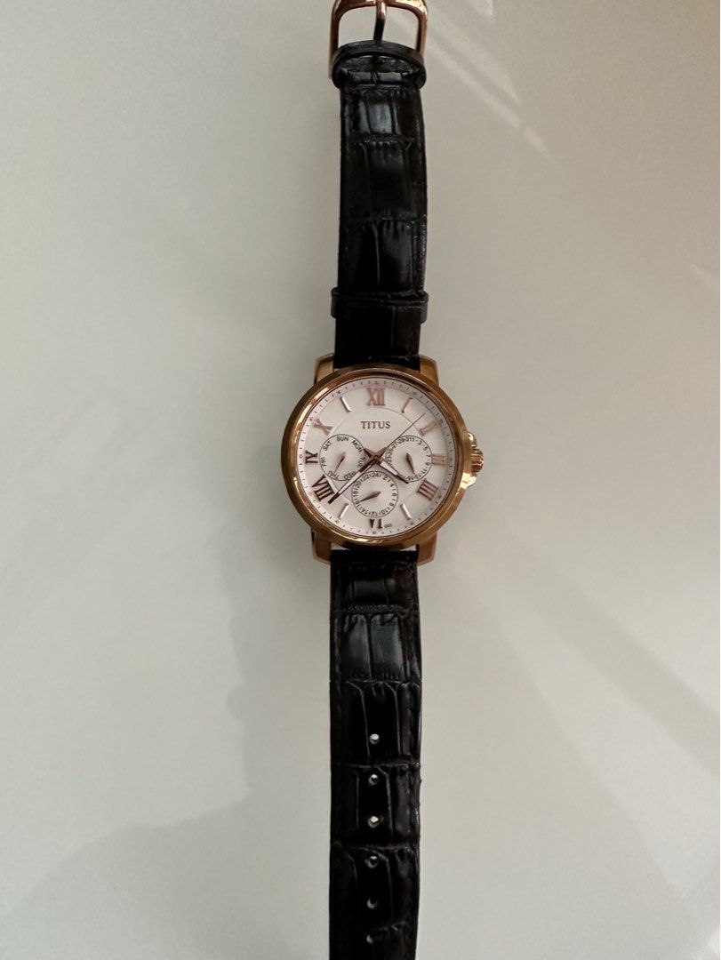 Sovil et Titus Rose Gold Bezel Watch, Men's Fashion, Watches ...