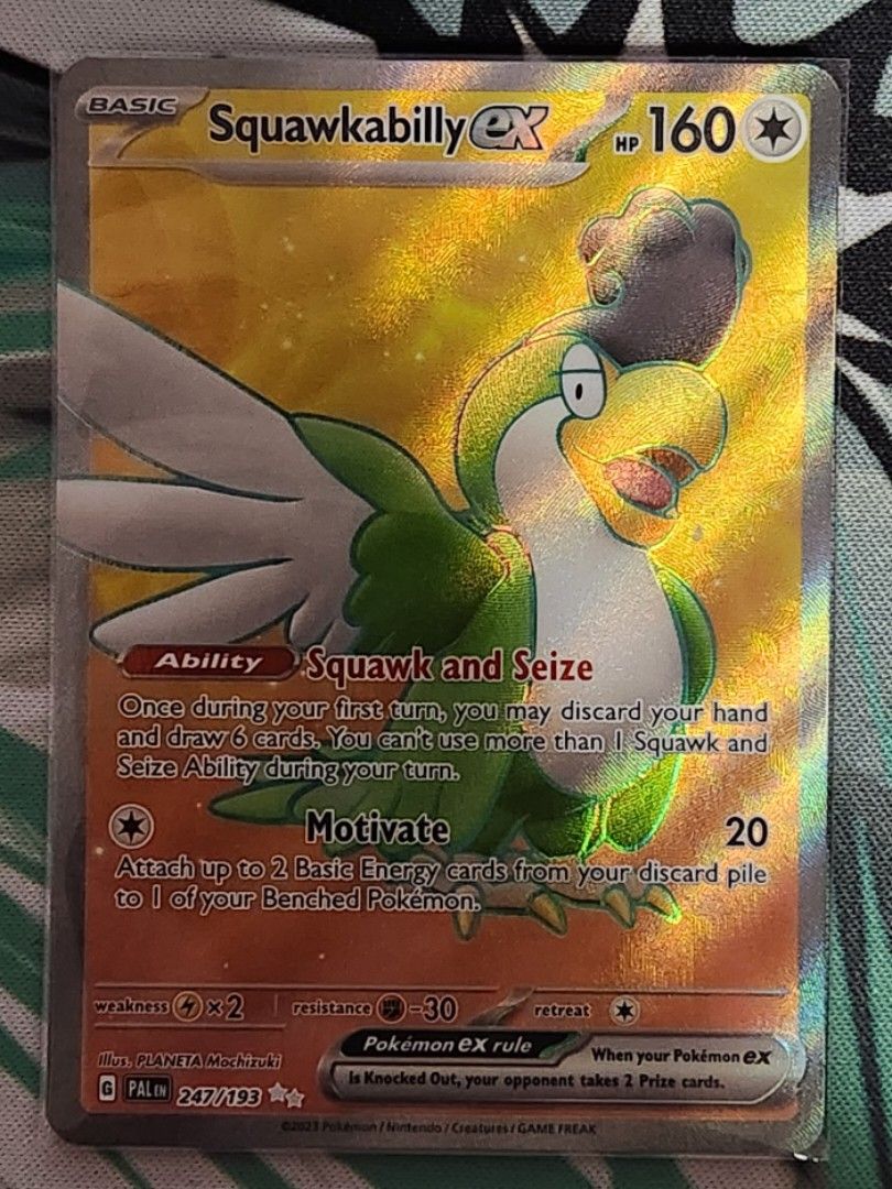 Squawkabilly ex Full Art - Pokemon tcg playable paldea evolved, Hobbies ...
