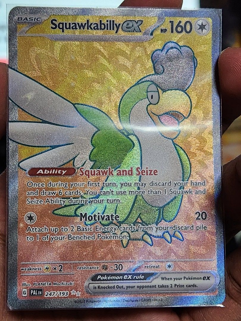 Squawkabilly ex Full Art - Pokemon tcg playable paldea evolved, Hobbies ...
