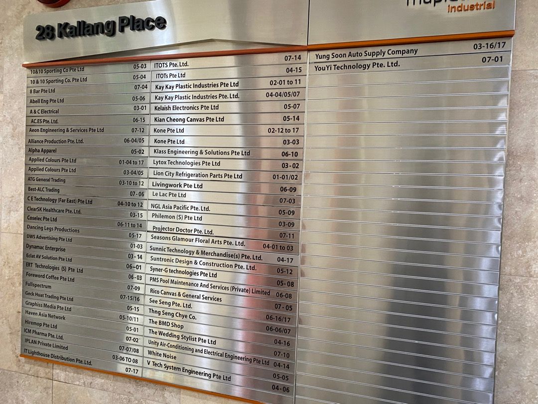Storage Space 976 Sq Feet for Take over @ 28 Kallang Place, Property ...