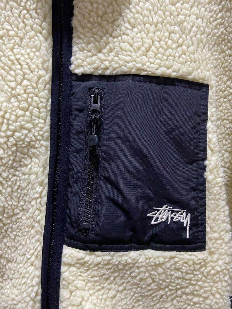 Stussy 8 Ball Sherpa Fleece Reversible Jacket on Carousell