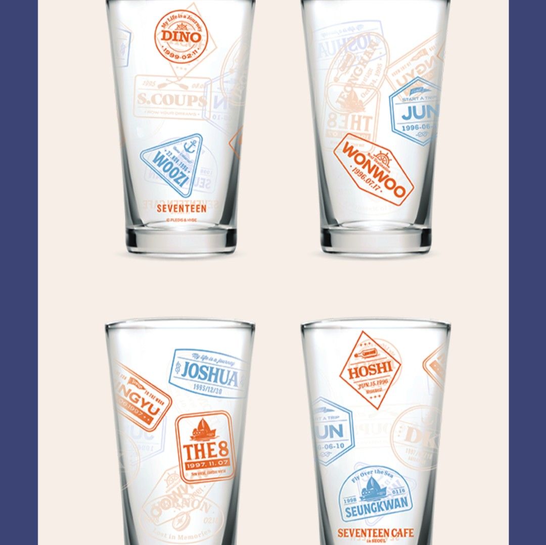 SVT Long Glass Cup, Hobbies & Toys, Memorabilia & Collectibles, K-Wave ...