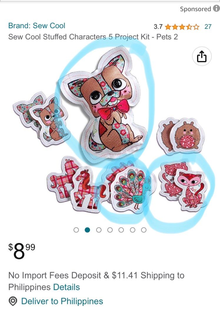 Take all: Sew Cool Stuffed Characters Project Kit - 3 Pets on Carousell