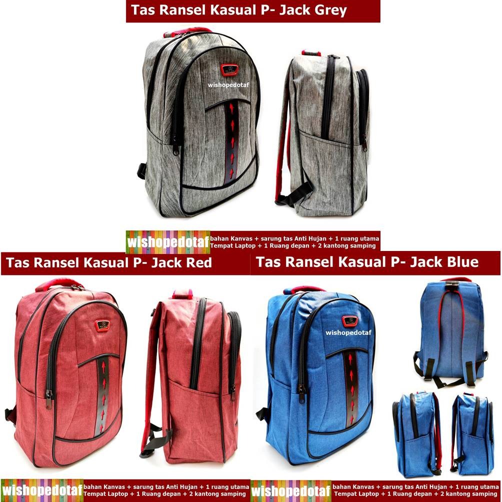 Tas Premium Ransel P-Jack Big, Barang Mewah, Tas & Dompet di Carousell