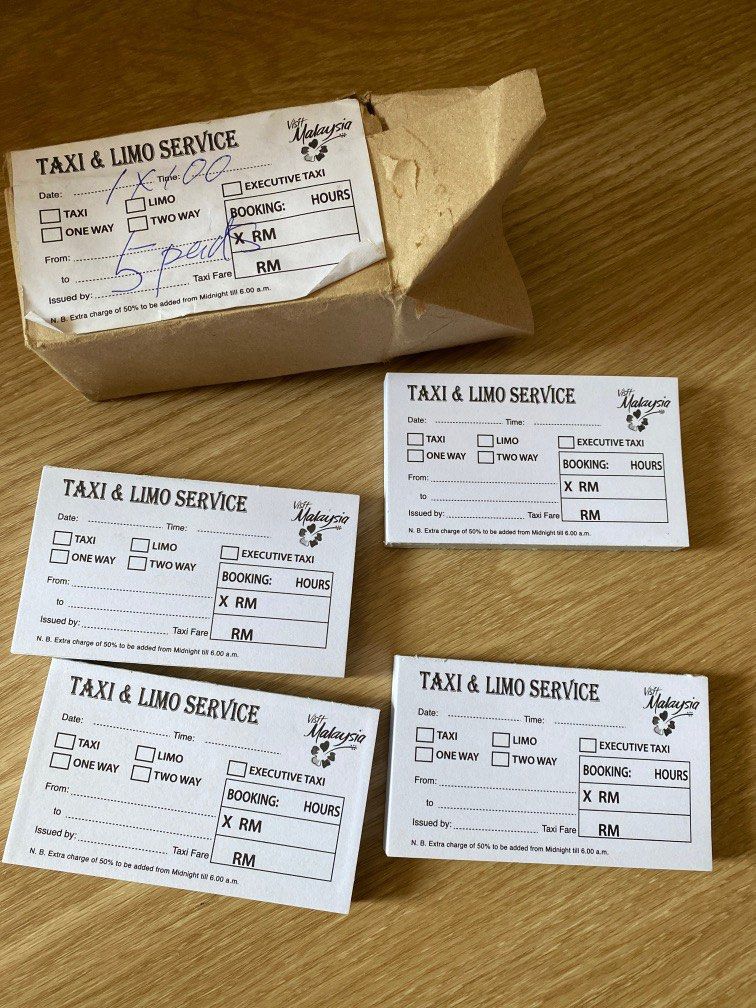 Taxi & Limo service receipt, Tickets & Vouchers, Vouchers on Carousell