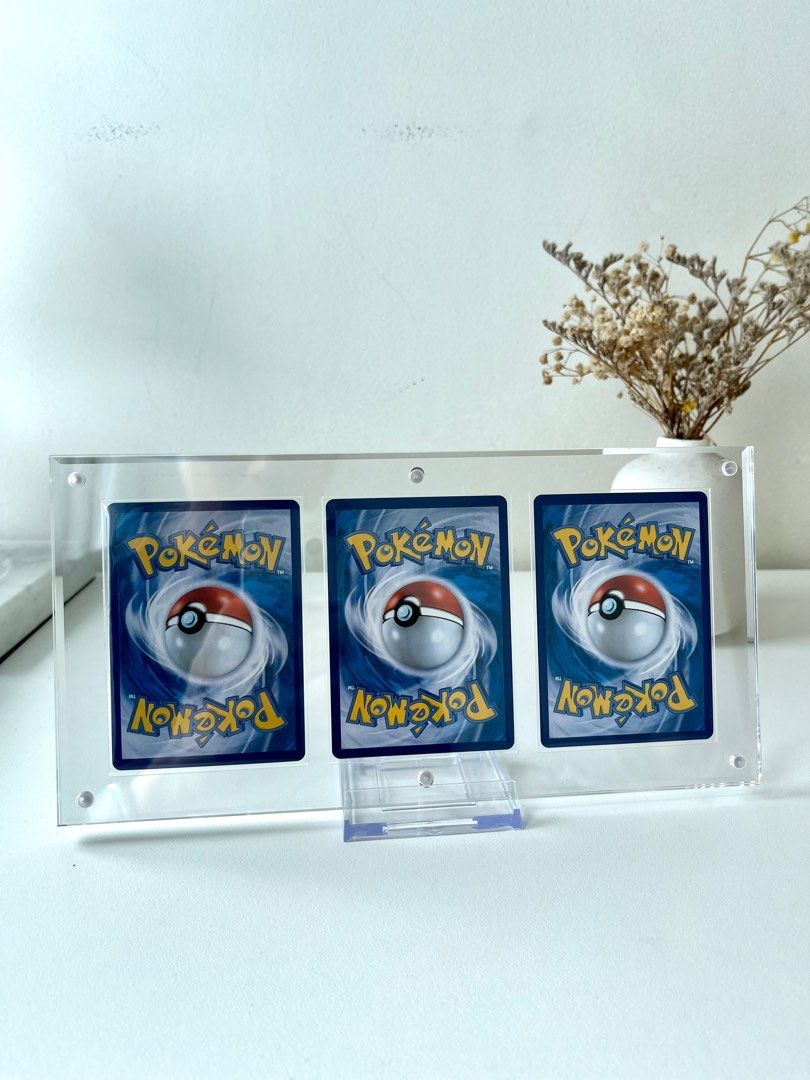3-TCG Cards Magnetic Acrylic Display Set (Pokemon,One Piece,OP,Pikachu ...