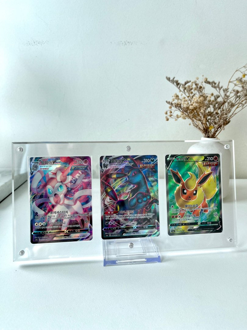 3-TCG Cards Magnetic Acrylic Display Set (Pokemon,One Piece,OP,Pikachu ...