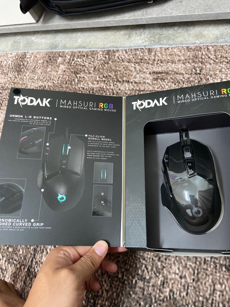 TODAK MAHSURI RGB wired optical gaming mouse, Computers & Tech, Parts ...
