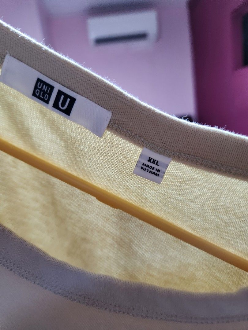 UNIQLO U AIRism Cotton Belted Short Sleeve Long Dress in NATURAL XXL, Women's Fashion, Dresses ...