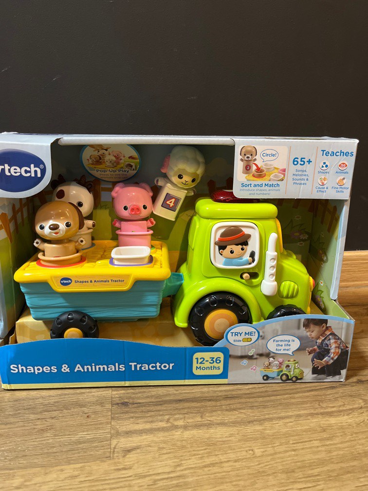 Vtech Shapes & Animals Tractor, Hobbies & Toys, Toys & Games on Carousell